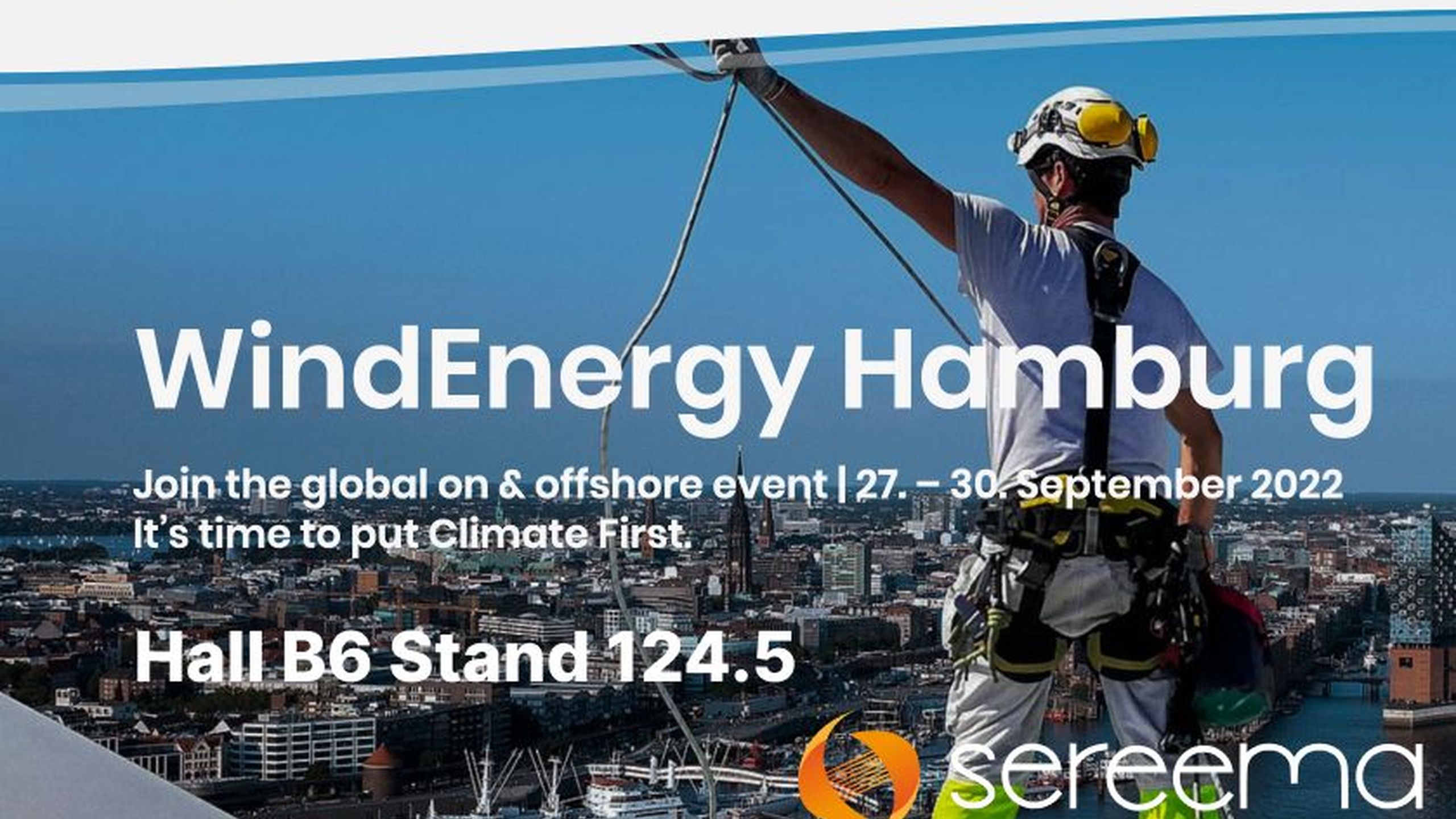Come say hello at WindEnergy Hamburg in Hall B6 Stand 124.5! - Sereema